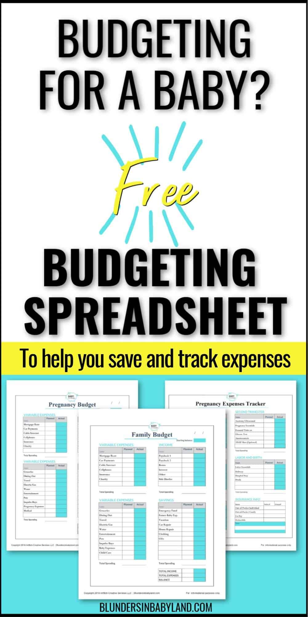 Baby Budgeting Spreadsheets Baby Budget Worksheet Printables 