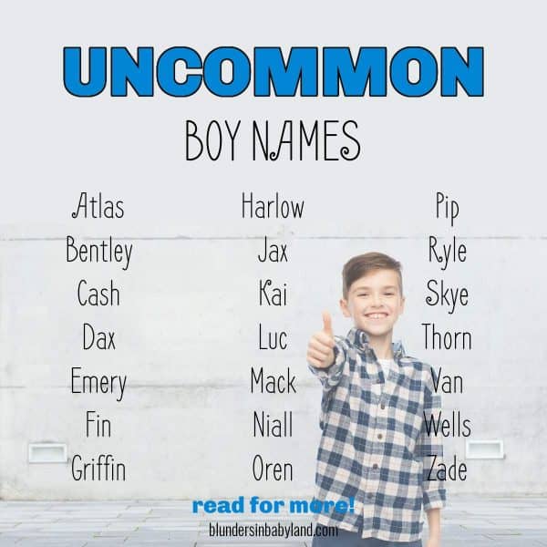 Looking for Cute, Unusual Boy Names? Here's 60 That Are Pretty Cool!